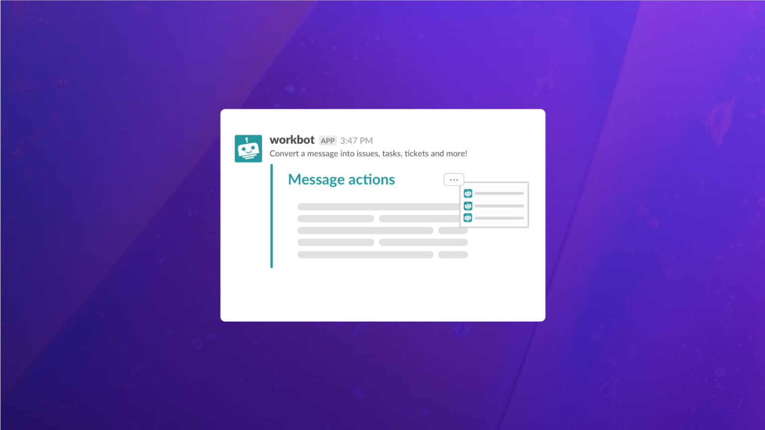 Workbot message actions for Slack | Workato Product Hub
