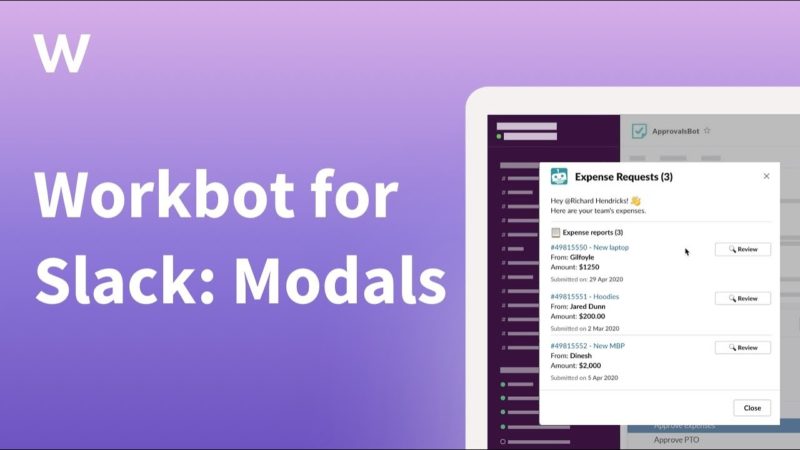 Workbot for Slack: Modals | Workato Product Hub