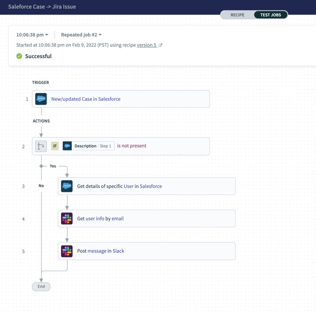 How to use IF and IF/ELSE conditions to control the flow of a recipe
