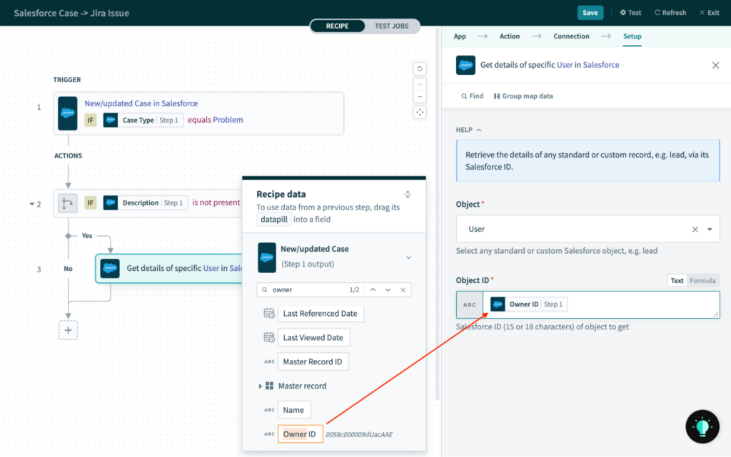 How to use IF and IF/ELSE conditions to control the flow of a recipe