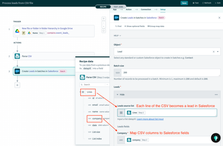 How To Automate Data Import From Csv Files Workato Product Hub