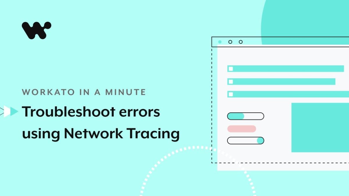 How to troubleshoot recipe errors using network tracing