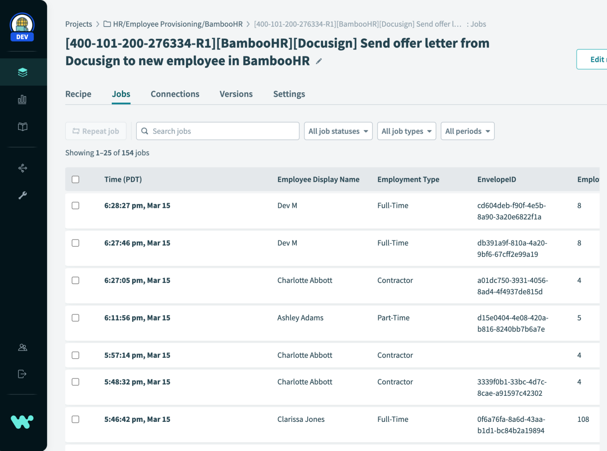 Protect sensitive information with zero data retention in recipe job logs