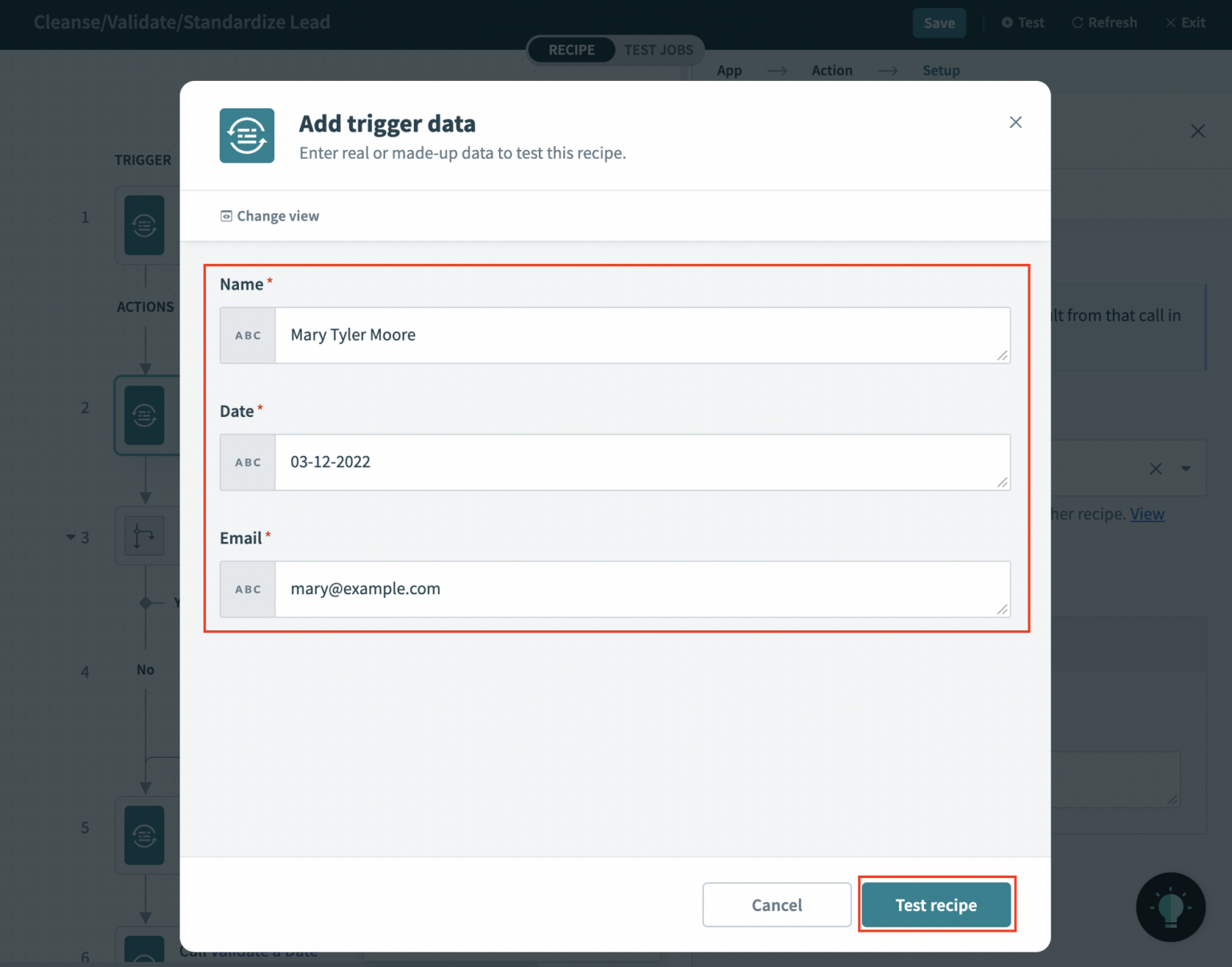 How to test recipe functions | Workato Product Hub