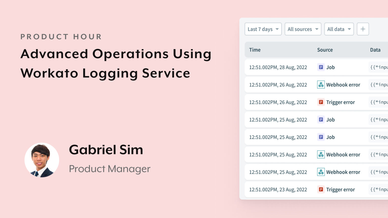 Advanced Operations Using Workato Logging Service Workato Product Hub