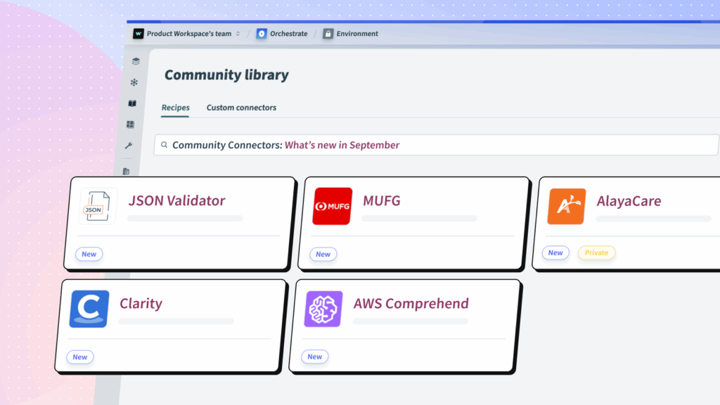Community Connectors: What's new in Sept 2025 | Workato Product Hub